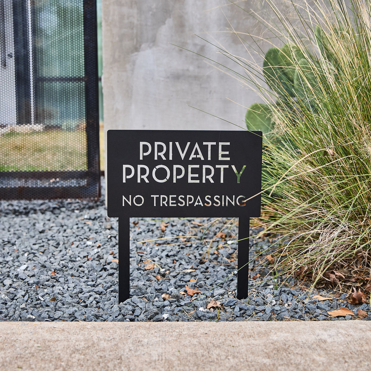 Private Property No Trespassing Yard Sign | Mod Mettle
