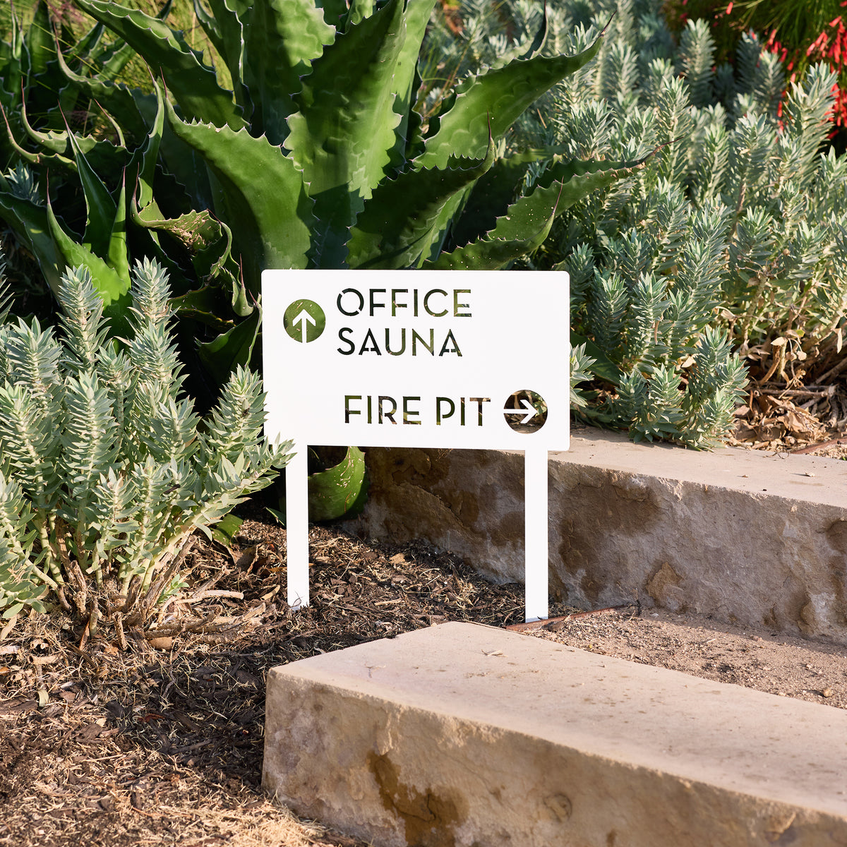 Customizable Steel Directional Yard Sign with Arrows | Mod Mettle